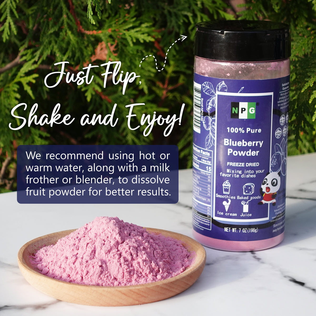 NPG Blueberry Powder 7 Oz for Pure Blueberry Flavor – Natural Plus Green