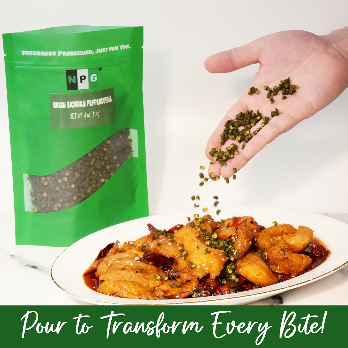 NPG Green Sichuan Peppercorns for Stronger Numbing Taste – Natural Plus ...