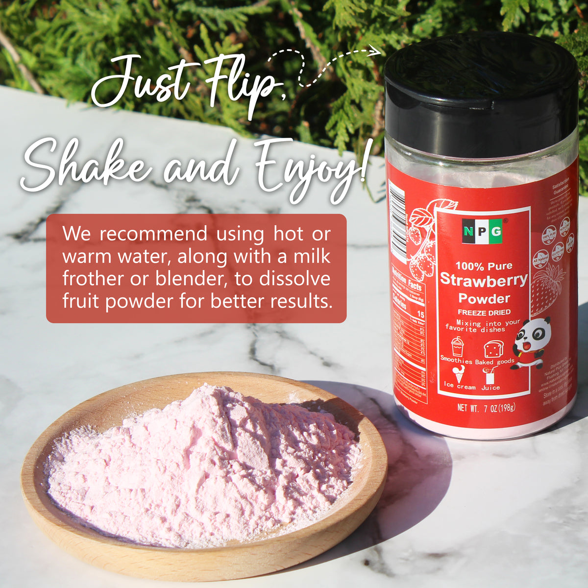 NPG Pure Freeze Dried Strawberry Powder 7 Oz – Natural Plus Green